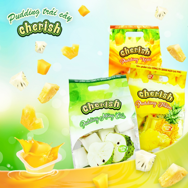 Combo 10 Túi Thạch Pudding Cherish 405G Vị Xoài, Vị Thơm, Vị Mãng Cầu ...