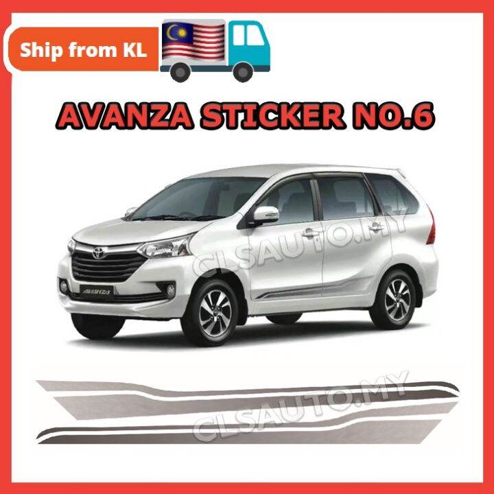 TOYOTA AVANZA Sticker Body - Design 6 [Ready Stock] | Lazada