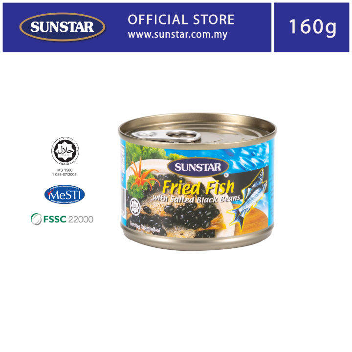 SUNSTAR Fried Fish with Salted Black Beans / Ikan Goreng dengan Kacang Hitam Masin (160g) | Lazada
