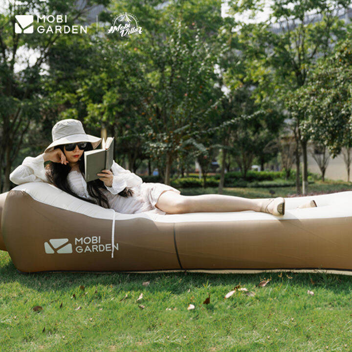 MOBI GARDEN Camping Ultra-light Air Lazy Inflatable Sofa Bed Portable ...