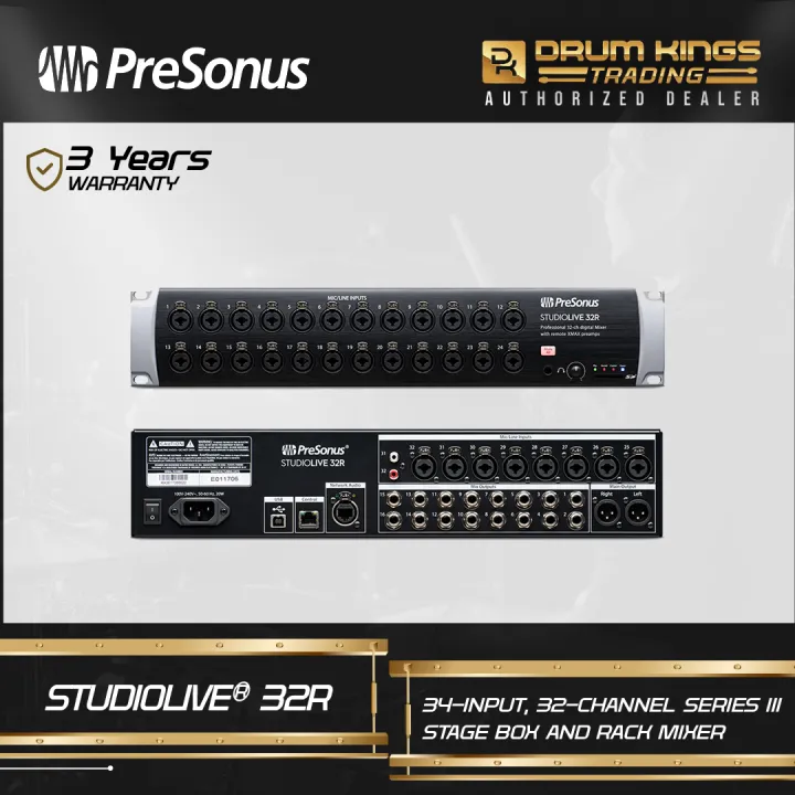 PreSonus StudioLive 32R: 34-Input, 32-Channel Series III Stage Box and ...