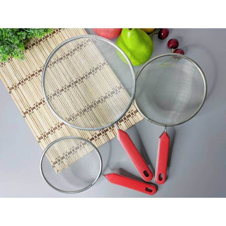 Stainless Steel Fine Mesh Strainer with Handle Basket Kitchen Strainers ...