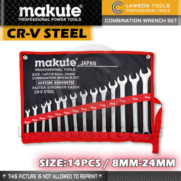 Lawson Makute 16Pcs Tool Set 8-32MM Combination Wrench Set | Lazada PH