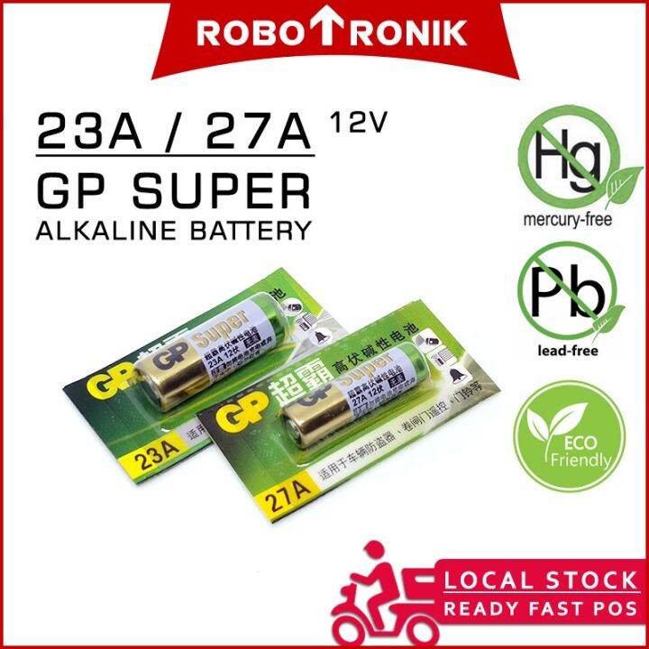 Battery 23A / 27A GP Super Alkaline High-Voltage Bateri 12V Remote Control Auto Gate Car | Lazada