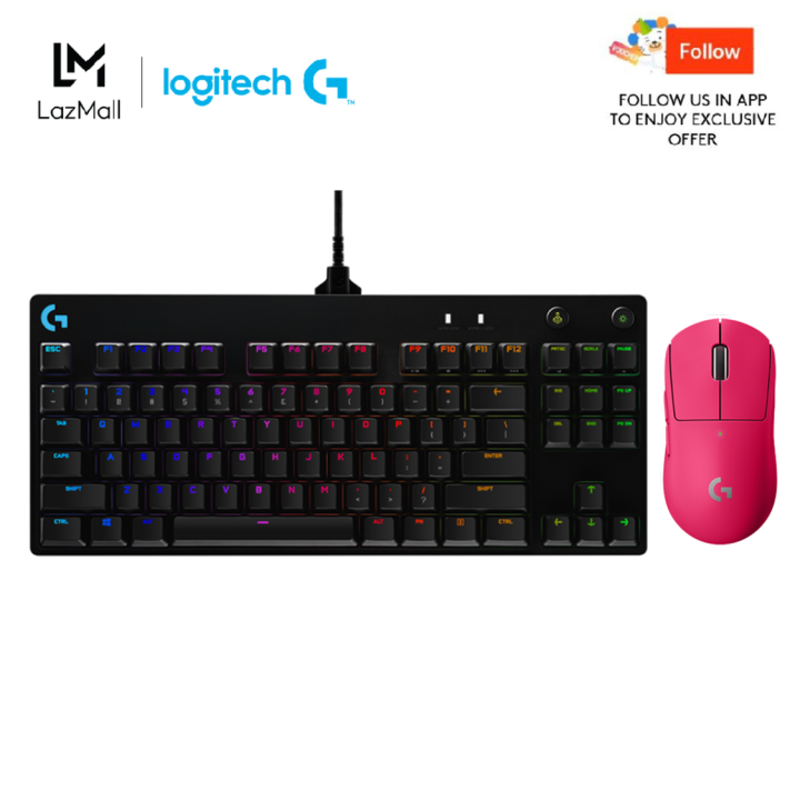 Logitech G PRO Mechanical Gaming Keyboard + G PRO X SUPERLIGHT Wireless ...