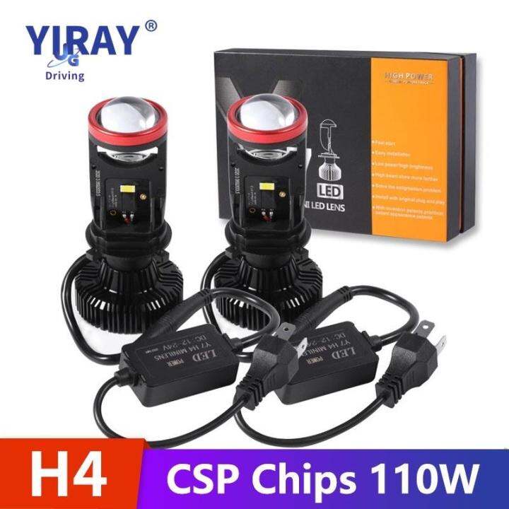 2PCS Y7 high power car LED H4 headlight bulb super bright spotlight CSP ...
