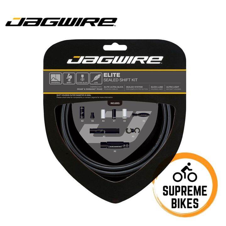 Jagwire Elite Sealed Shift Cable Kit Pair (2x) for Road / MTB / SRAM ...