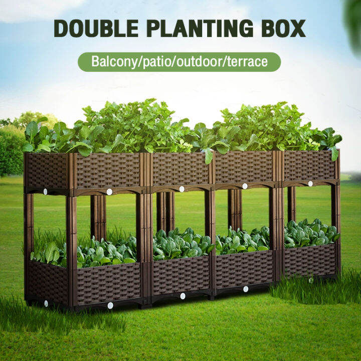 Balcony planting box, combination flower box, depth box, flower pot ...