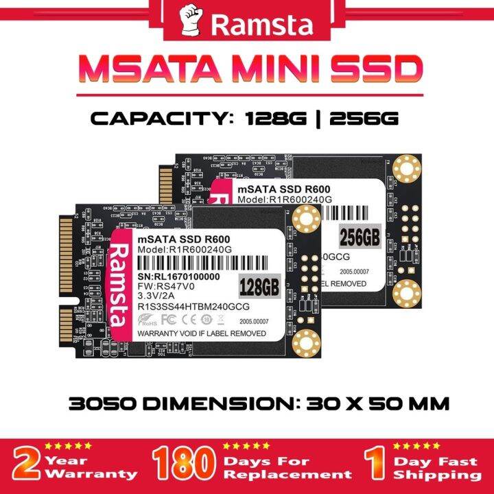 Ramsta Msata Ssd 128GB 256GB 3x5cm Solid State Drive For Notebook ...