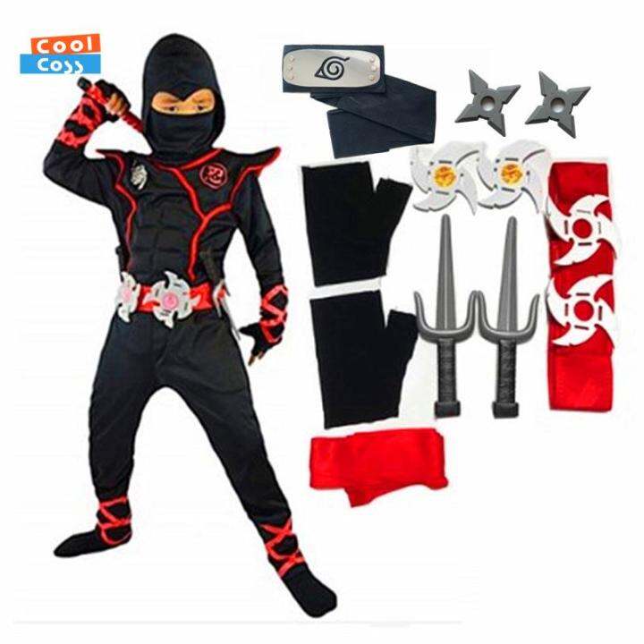 Children's Day Ninja Anime Suit Samurai Costume Boy Muscle Jumpsuit ...