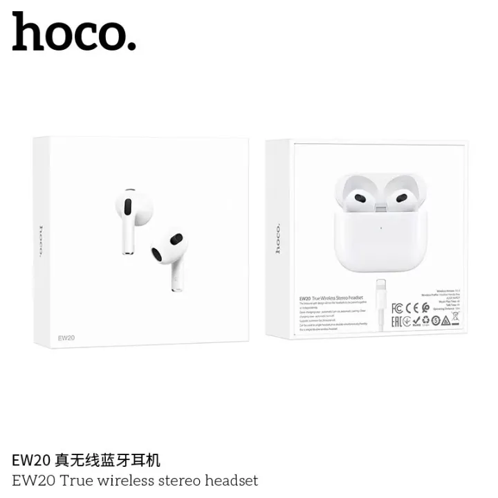 ส่งฟรี....!!HOCO EW20 หูฟังบลูทูธไร้สาย TRUE WIRELESS รับประกัน1ปี HOCO ...