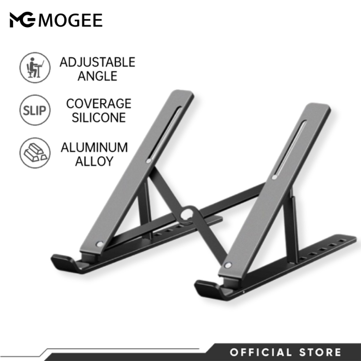 MOGEE Aluminum Alloy Foldable Laptop Stand Adjustable Laptop Holder ...