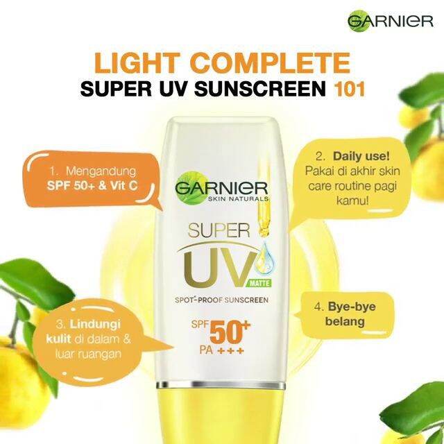 Garnier Super UV Spot proof Sunscreen SPF 50+ PA+++ | Lazada Indonesia