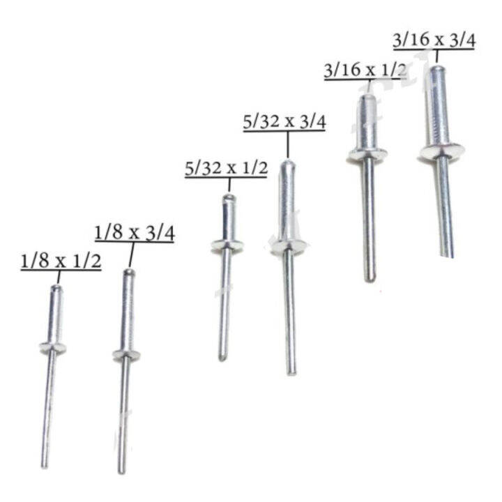 Aluminum High Quality Blind rivets 1/8 x 1/2，5/32x 1/2，3/16*1/2，1/8 x 3 ...