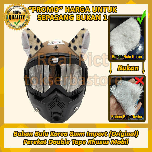 Kuping Kucing Helm Harga isi 2 pics Bulu Import Korea Lembut Kuat ...