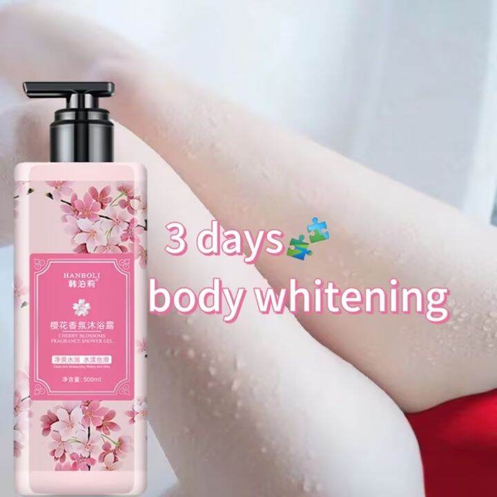 Japan Cherry Blossom Fragrance body wash whitening shower gel moisturizing Nicotinamide body ...