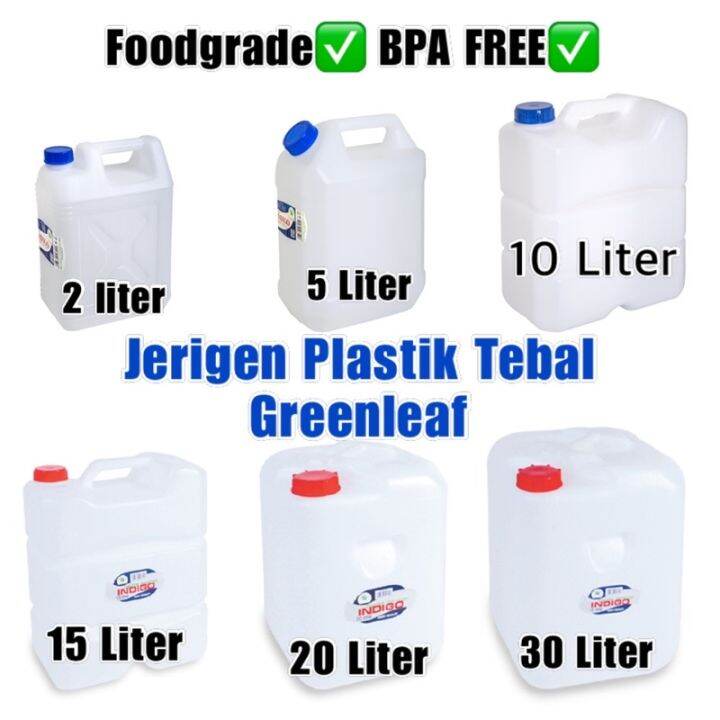 Jerigen Plastik 5 Liter Foodgrade Greenleaf Asli TEBAL NEW JERIGEN OBAT ...