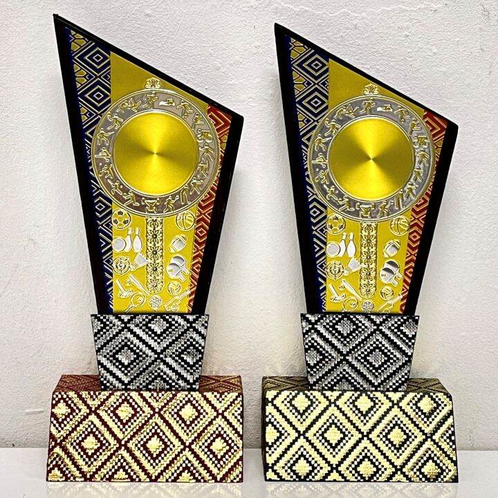 Songket EP675 Wooden Trophy + LABEL + LOGO (HADIAH SUKAN DAN HADIAH ...