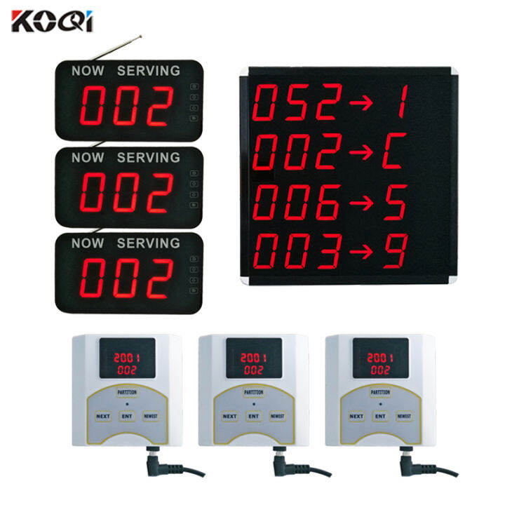 3 digits Bank Restaurant Queue Management System Machine Queue Pager Show Ticket Counter Number ...
