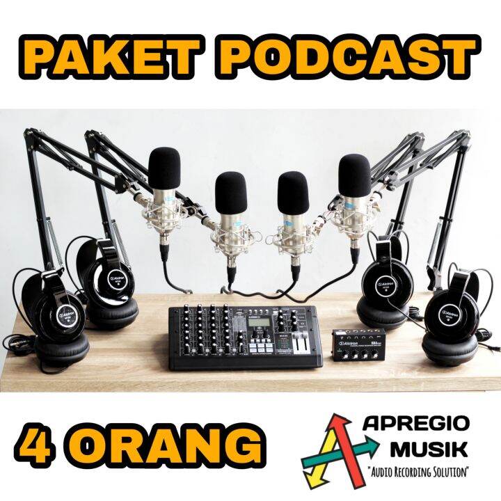 Paket Podcast 4 Orang PRO RT X6 MC001 HP280 | Lazada Indonesia