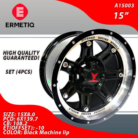 Fast and Furious Mags 15" A15003 SIZE: 15x8.0 PCD: 6X139.7 CB: 108.2 ET ...