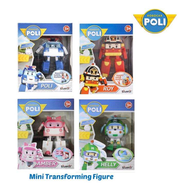Poli Roy Amber Helly - Mini Transforming Figure - Robocar Poli ...