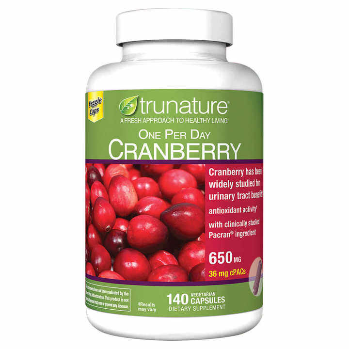 Trunature Cranberry 650mg 140 capsules ( Free 1 sachet Herbal Coffee ...