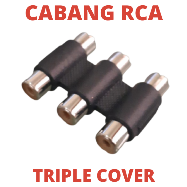 CABANG JACK RCA TRIPLE 3 CABANG 1 BIJI SATUAN SAMBUNGAN 3 PORT RCA TO ...