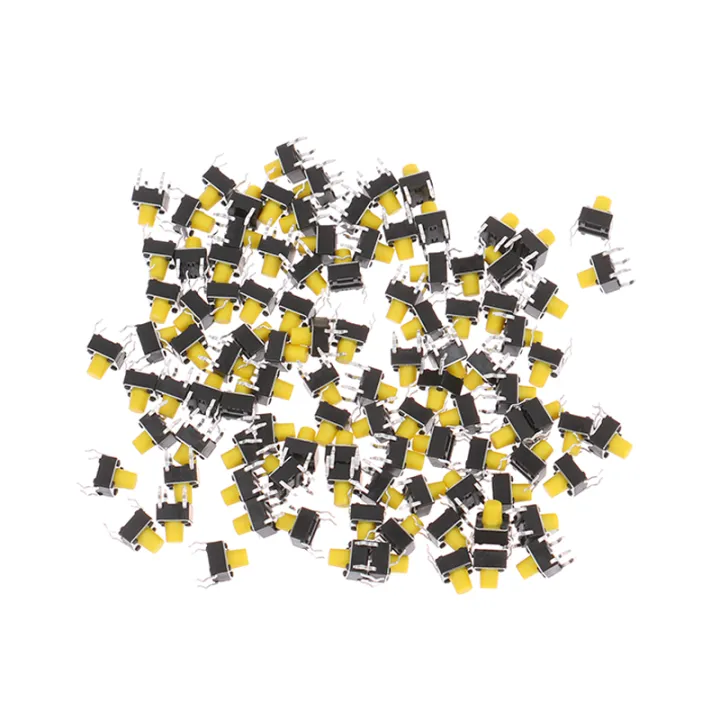 SME 100pcs 6x6x7mm Panel PCB Momentary Tactile Tact Mini Push Button ...