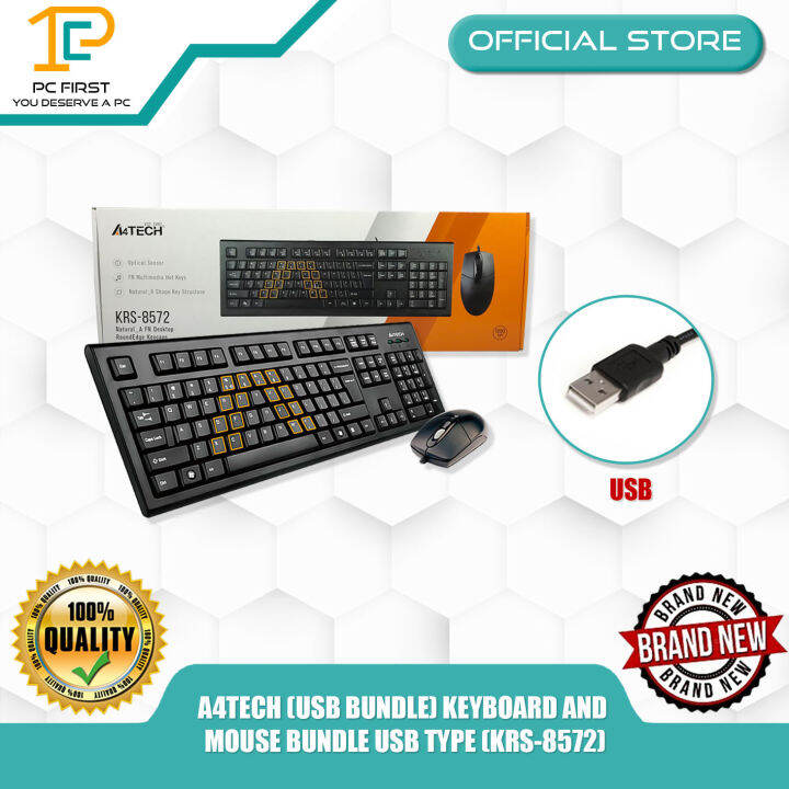 A4TECH (USB BUNDLE) KEYBOARD AND MOUSE BUNDLE USB TYPE (KRS-8572 ...