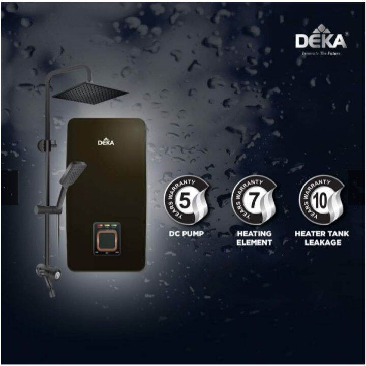 Deka AQUAS 88 TRS Turbo Water Heater DC Pump with Rain shower Set | Lazada
