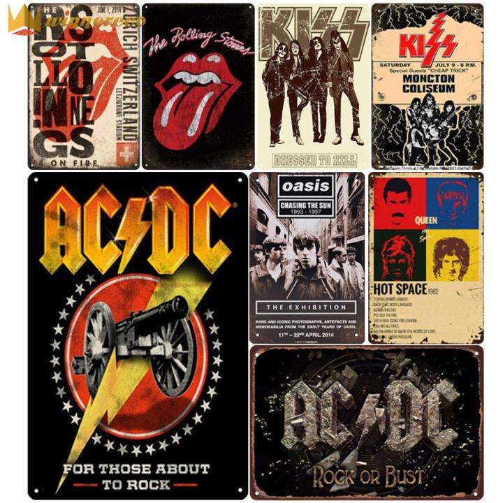20x30cm Vintage Metal Tin Plate Rectangle Zinc Signs Rock Band Poster ...