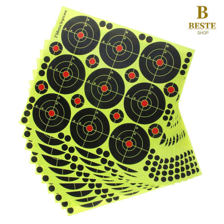 90pcs Adhesive Shooting Targets 3\" Reactive Splatter Paper Target ...