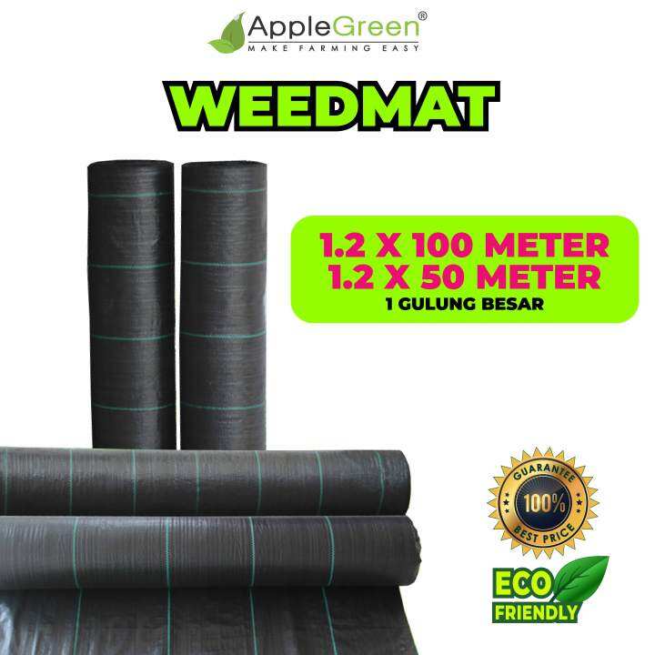 1.2 X 100 Meter AppleGreen Garden Weedmat Weed Control Mat / Weed ...