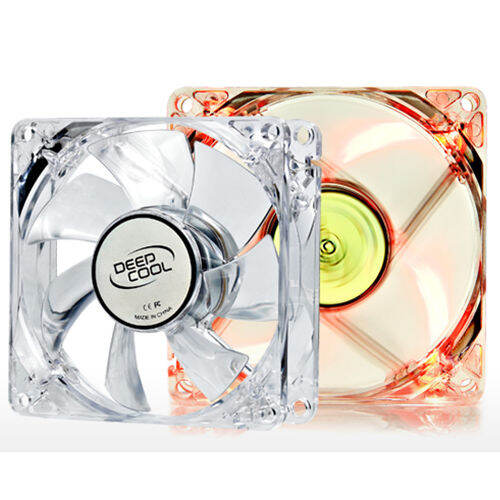DEEPCOOL Deep Cool 80mm PC Case Fan Translucent Fan RED LED XFAN 80L ...