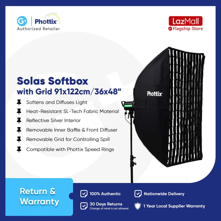 Phottix Solas Softbox with Grid 91x122cm | Lazada PH