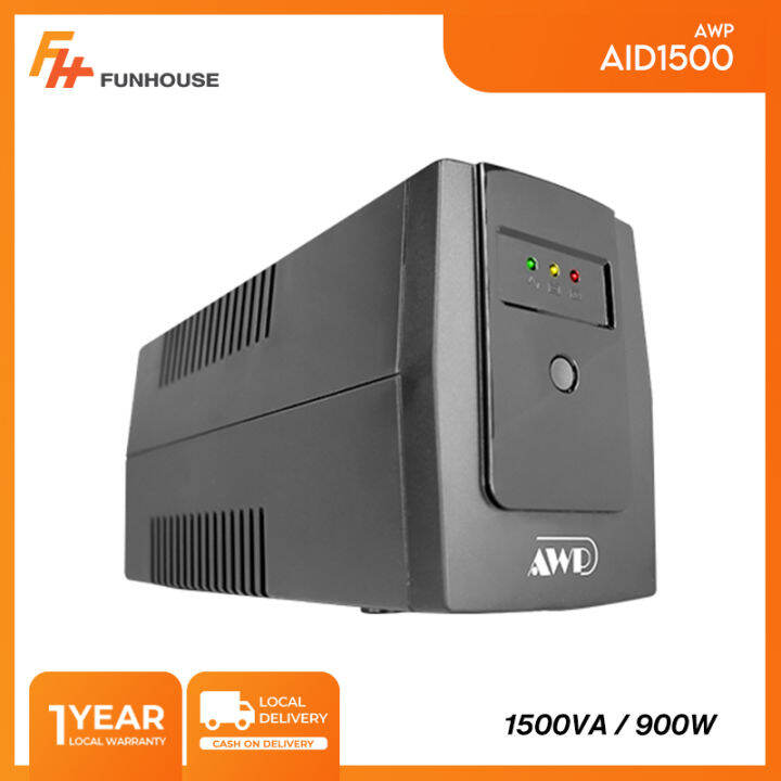 AWP AID1500 Aide 900W-1500VA UPS LED Display Compact Design Automatic ...
