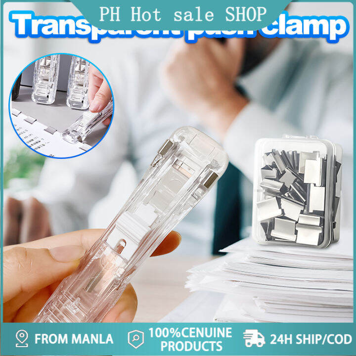 [COD ]Seamless Stapler Push Clipper Stationery Exam Paper Office ...
