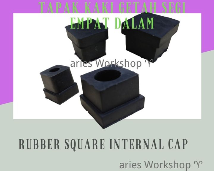 Square Internal Cap Inner Cap Rubber Cover Tapak Getah Hitam Segi Empat ...