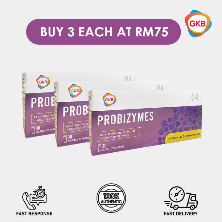 GKB Probizyme - 30 Sachets [MAL18076009N] Probiotics with Digestive ...