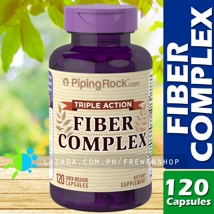 FIBER COMPLEX TRIPLE ACTION x 120 Capsule with Psyllium Husk Oat Bran ...