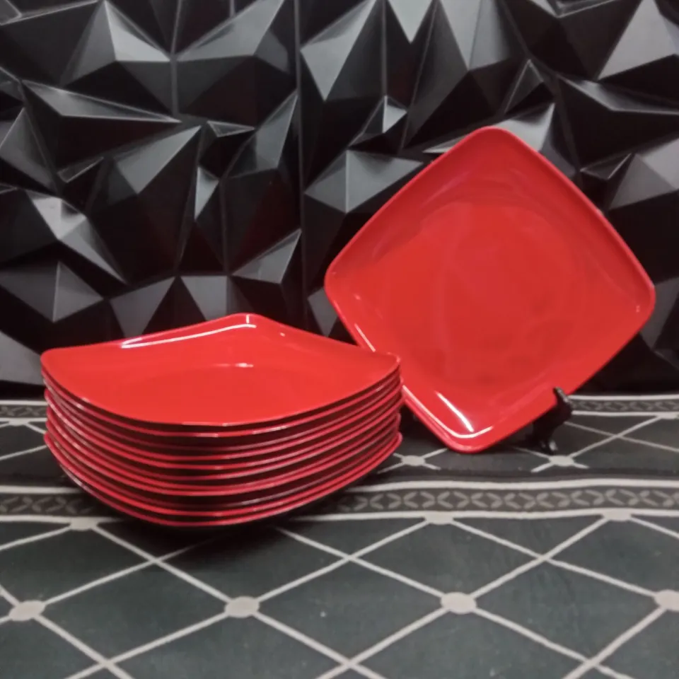 Melamine Plate Red Lacquer