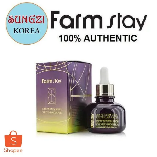 Myungin FARM STAY Grape Stem Cell Whitening Ample 30ml Korean Cosmetics ...