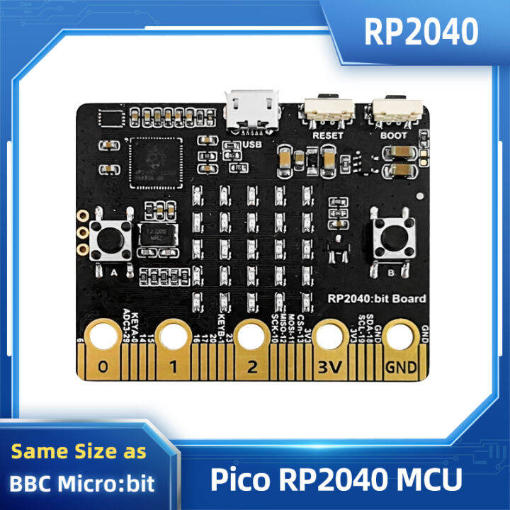 Raspberry Pi Pico บอร์ดพัฒนา RP2040บิต MCU ขนาดเดียวกับ BBC Micro: Bit ...