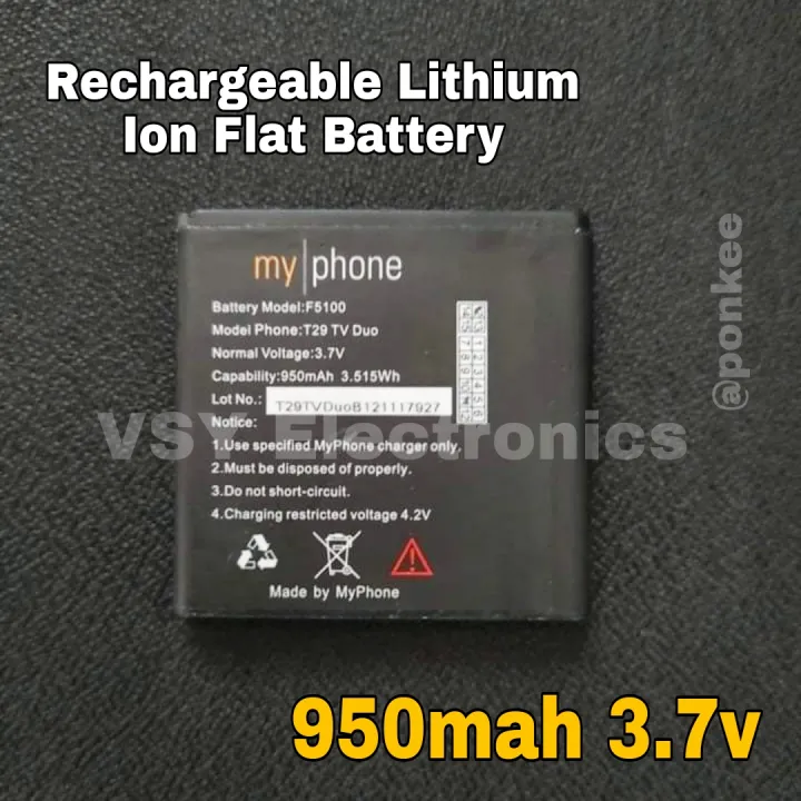 950mah 3.7v rechargeable lithium ion flat battery protected with built ...