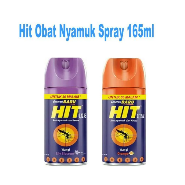 HIT AEROSOL LILY BLOSSOM - ORANGE - 165ML - OBAT NYAMUK - SPRAY SEMPROT ...