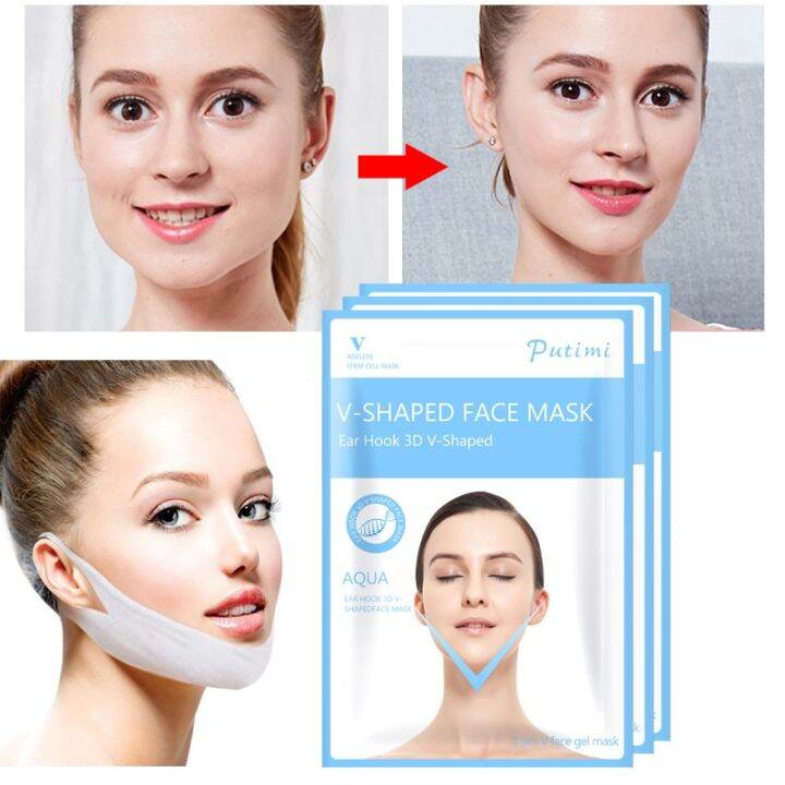 【hot】 5/10/20/30PCS V Shape Lifting Face Mask Shaper Slimming Bandage ...