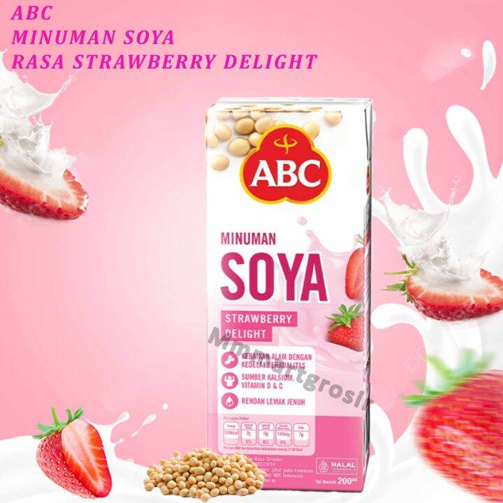 Abc Soya / Minuman Sari Kedelai / Rasa Strawberry Delight / 200ml ...