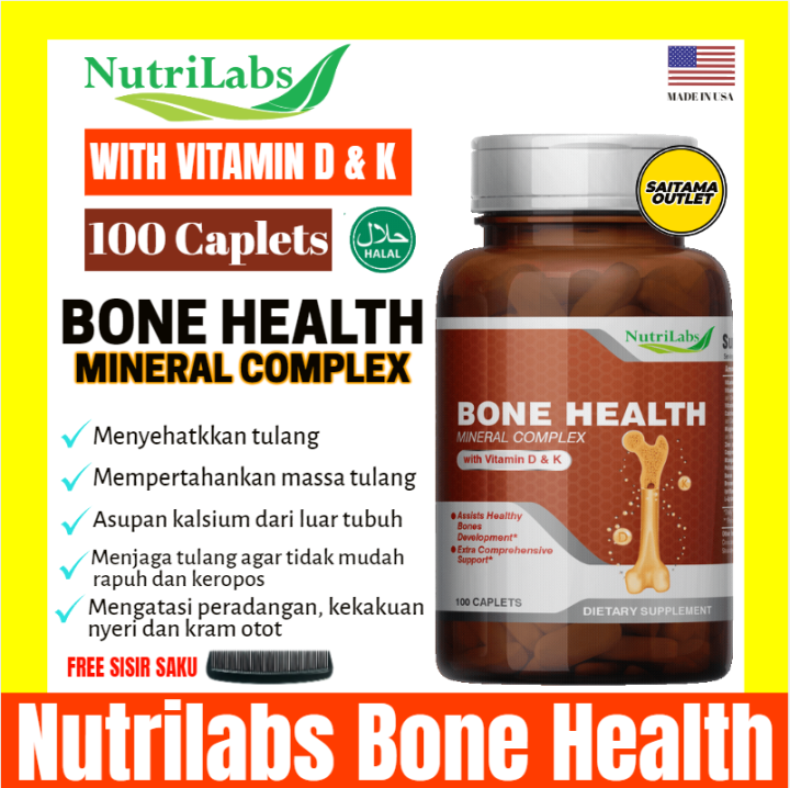 Nutrilabs USA Bone Health / Bone Care Vitamin Tulang isi 100 | Lazada ...