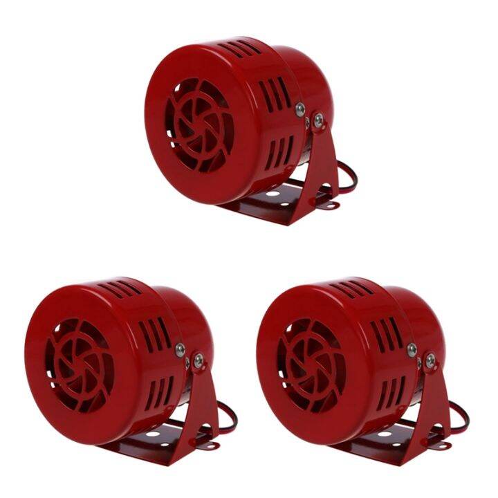 3X 12V Automotive Air Raid Siren Horn Car Truck VTG Motor Driven Fire ...